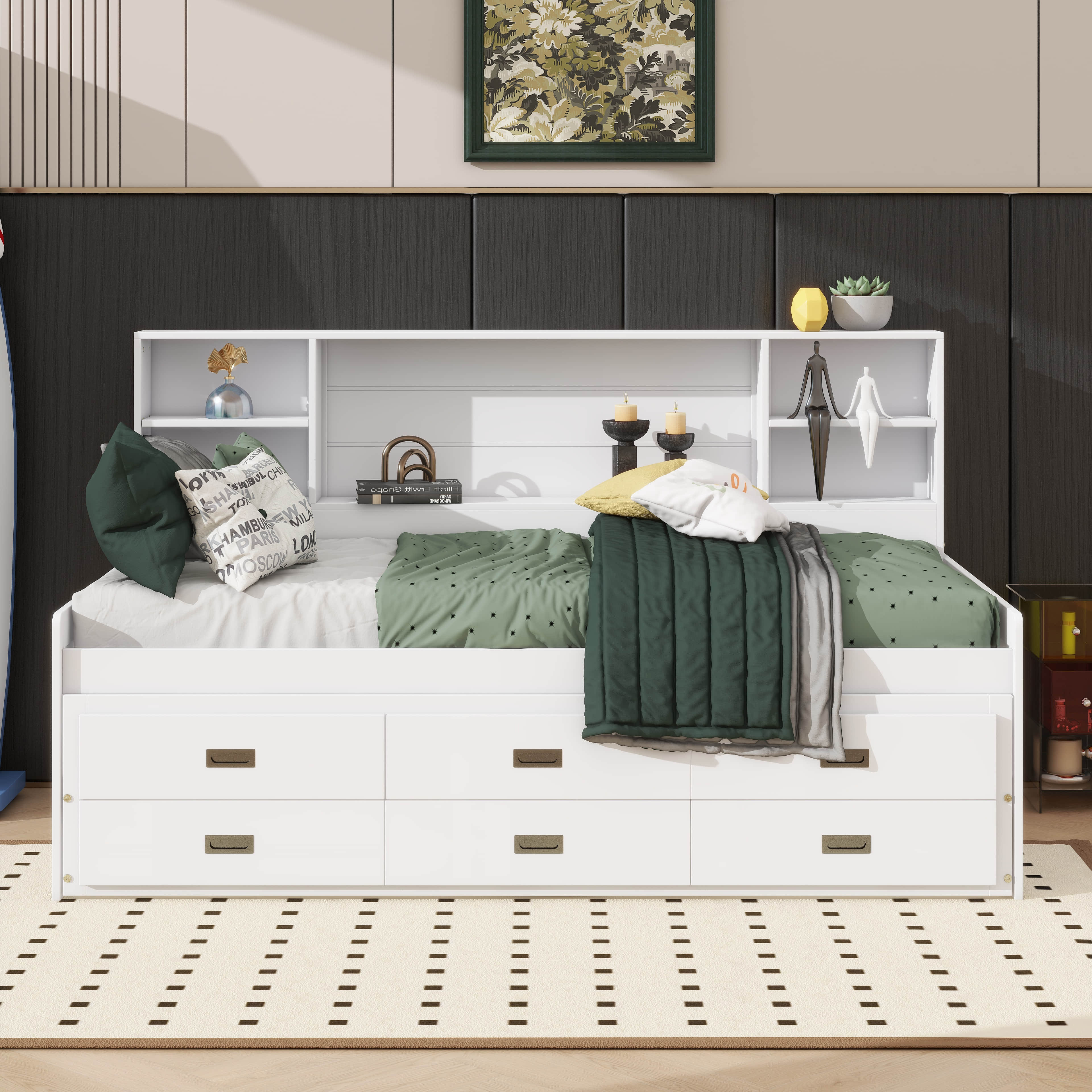 Captain daybed with storage store